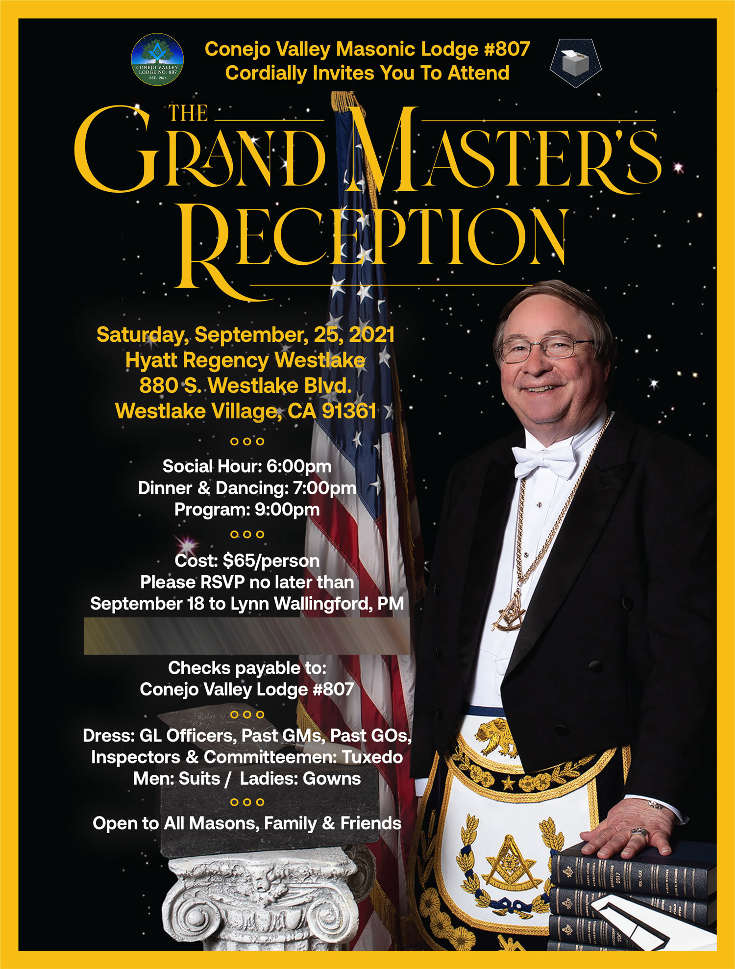 The Grand Master's Reception | Conejo Valley Lodge No. 807